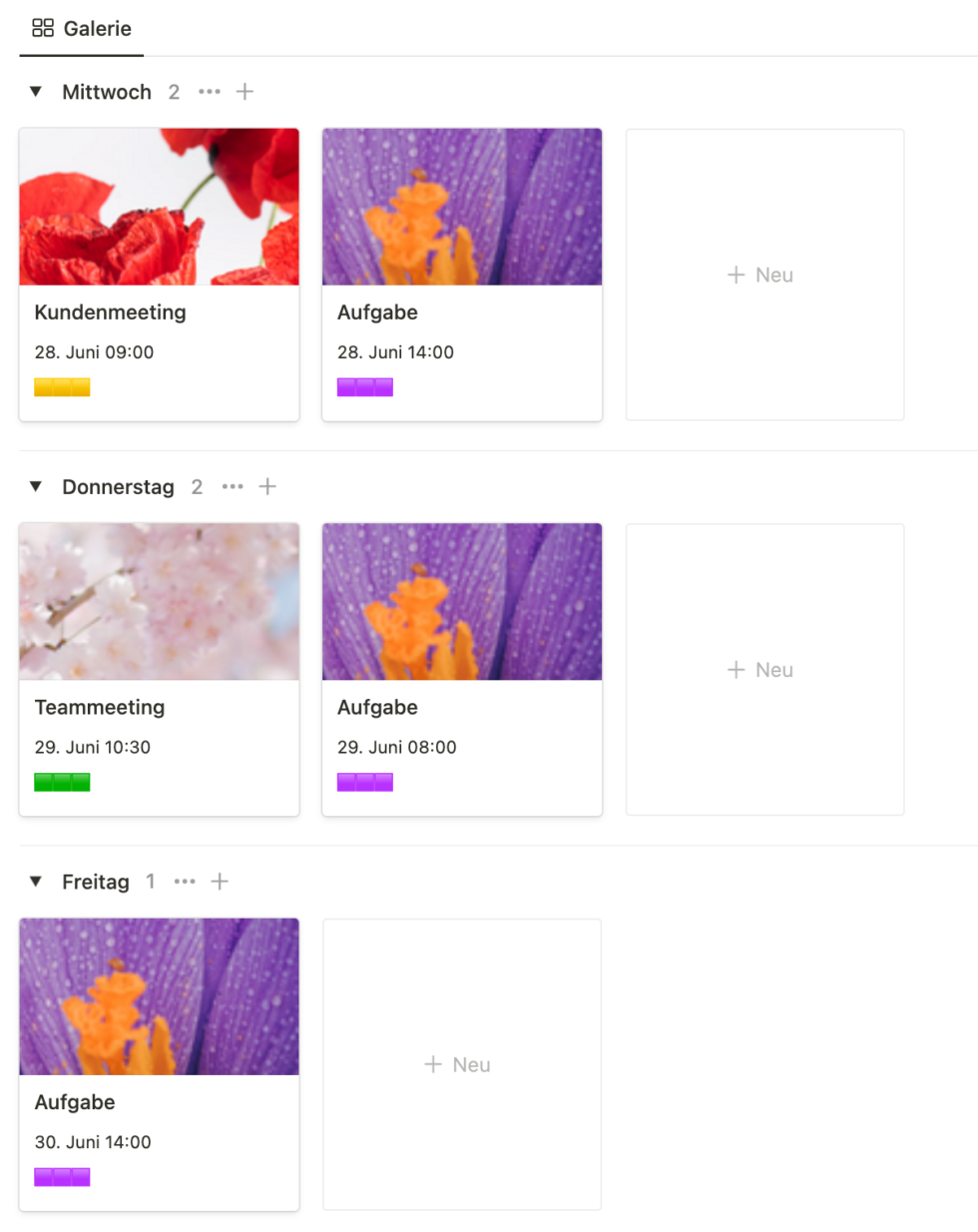 Notion Kalender einfärben? So geht's!